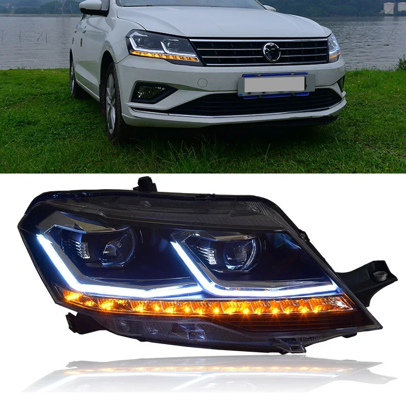 Car For VW Jetta 2011–2018 Mk6 Headlights DRL Hella LED Bi Xenon Bulb ...