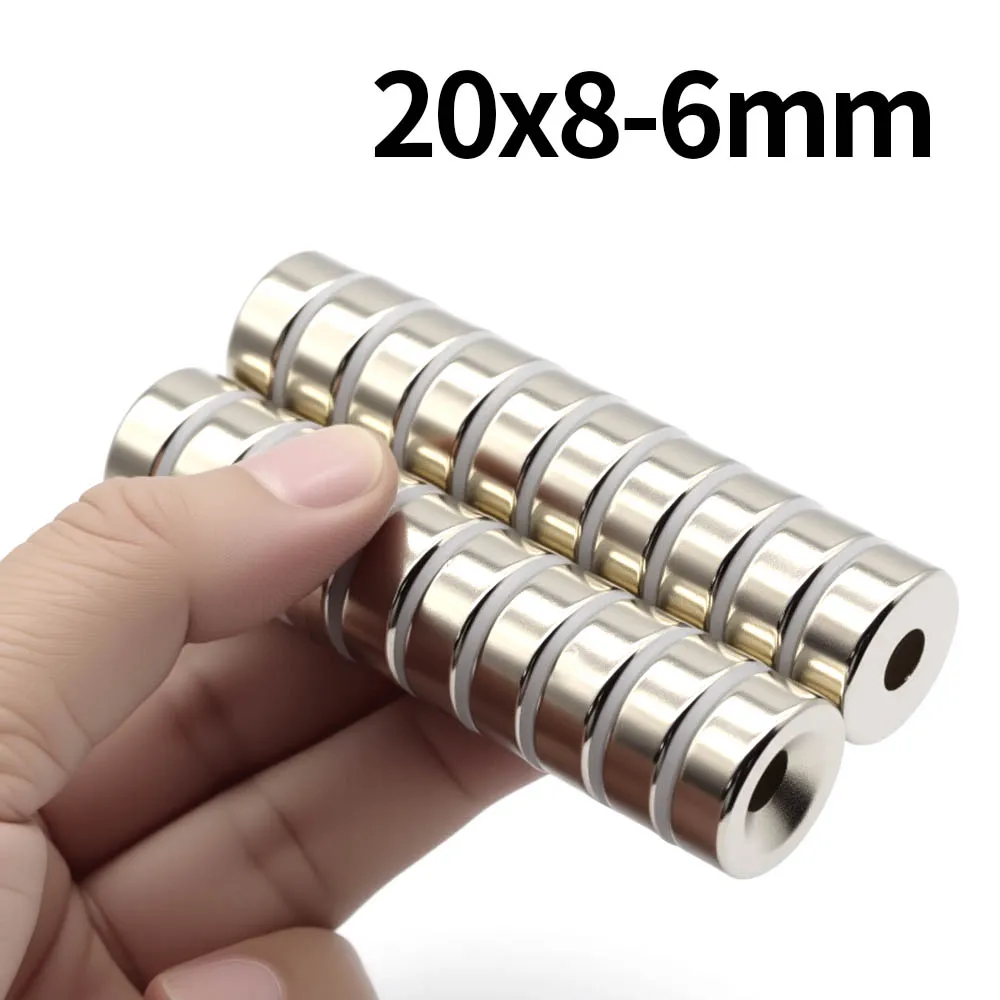 20x8-6mm Super Strong Neodymium Magnet N35 NdfeB Permanent Magnetic ...