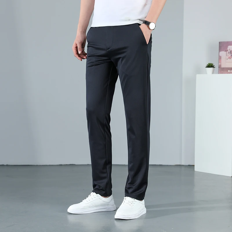 Spring-Summer-Men-s-Casual-Pants-Business-Slim-Small-Straight-Stretch ...