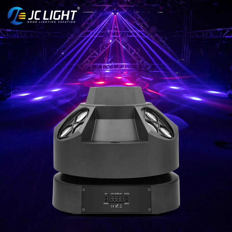 JC-Light-Four-Head-Bee-Eye-Laser-Light-Led-Rotating-Colorful-Beam-Lamp ...