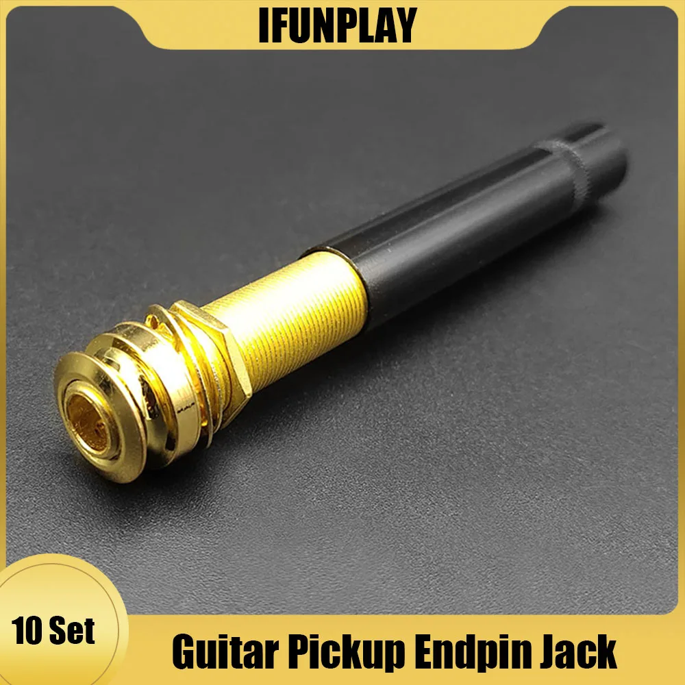10set Acoustic Electric Guitar 6.35mm 1/4 Inch Mono Output End Pin ...