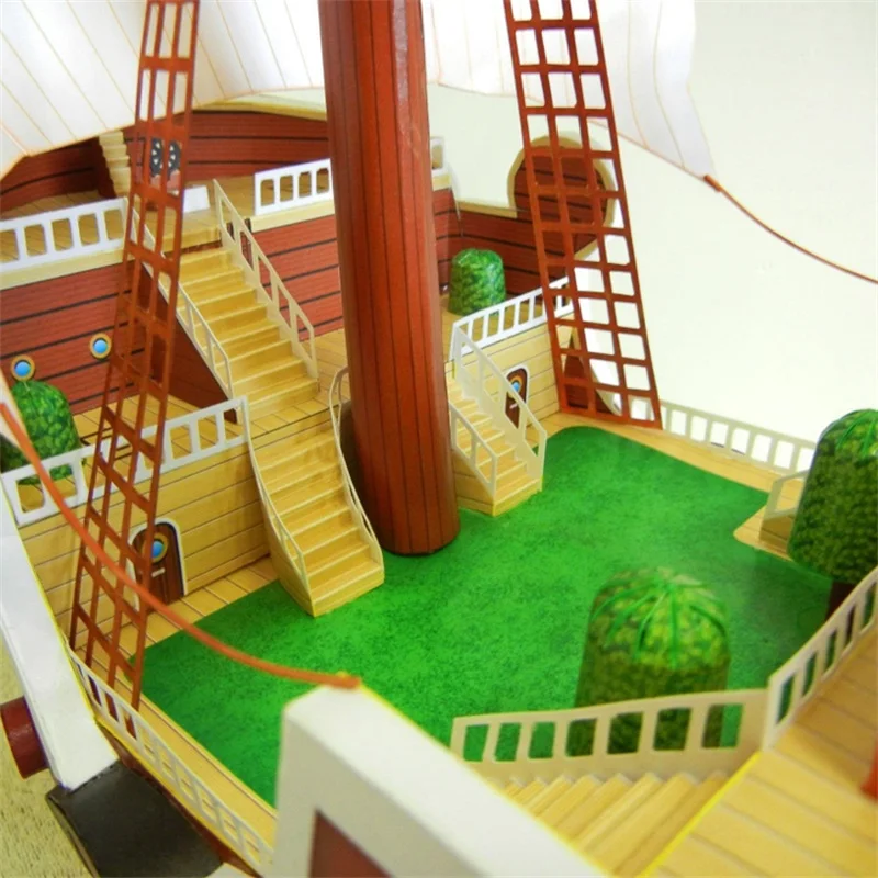 Anime One Piece Thousand Sunny Boat Going Merry Pirate Ship Paper Model ...