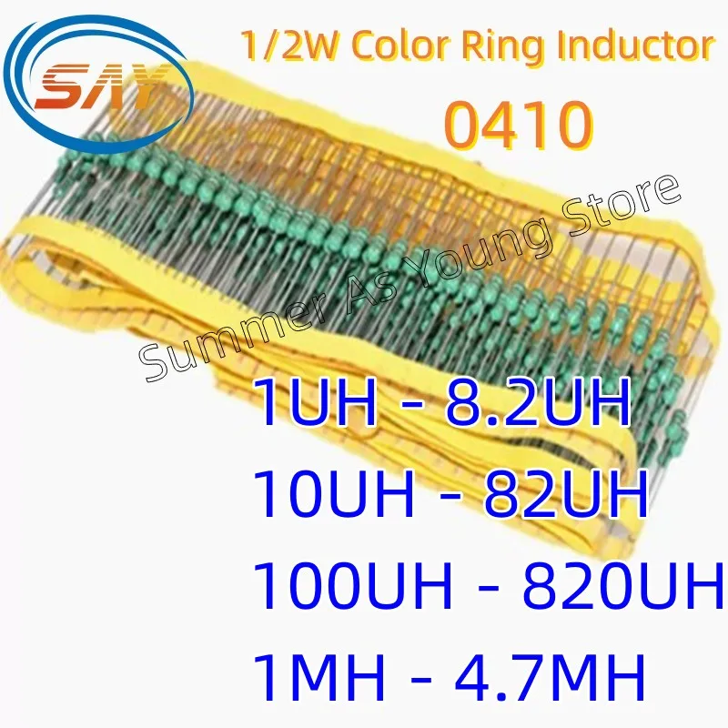 20PCS-LOT-0410-Color-Circle-Coils-Inductor-1UH-8-2UH-10UH-82UH-100UH ...