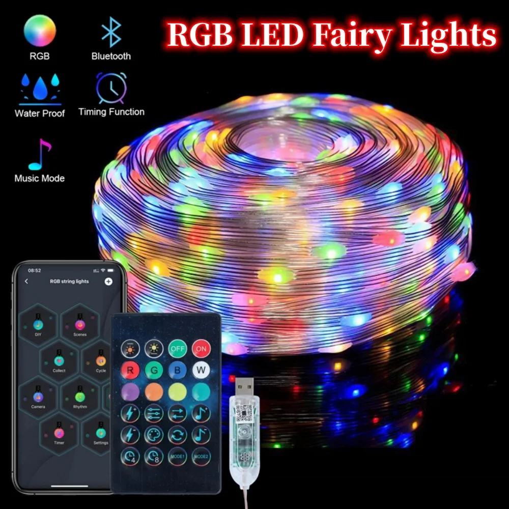 Led Strip Lights Rgbic Control | Christmas Tree Lights Ws2812 | Rgbic ...