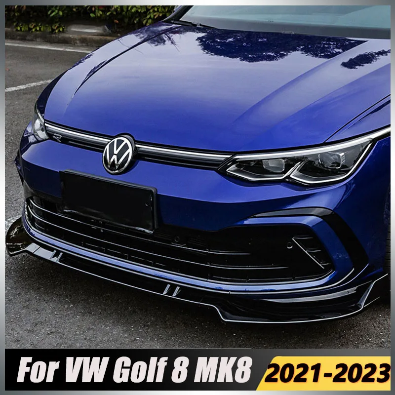 For VW Golf 8 MK8 Life GTI GTD GTE R-Line Pro 2021-2023 Black Car Front ...