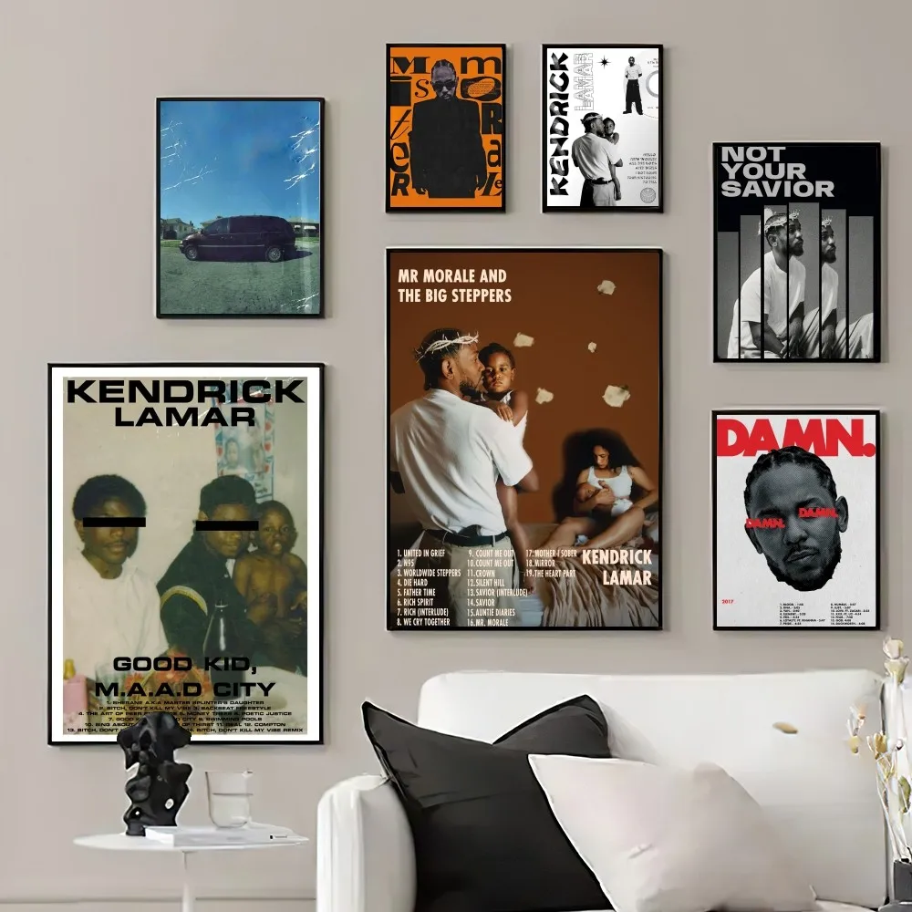 k-Kendrick-lamar-rapper-Poster-Prints-Wall-Pictures-Living-Room-Home ...