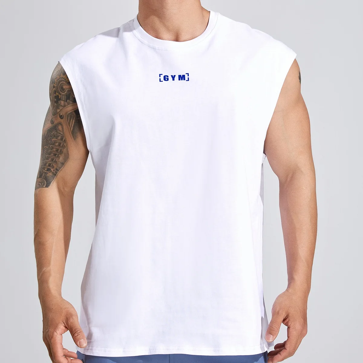Plain White Tank Top Men