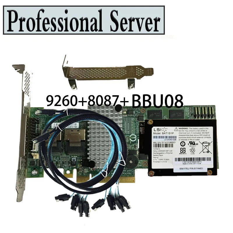 LSI-Megaraid-SAS-9260-8i-RAID-controller-SFF-8087-to-4-7-Pin-SATA ...
