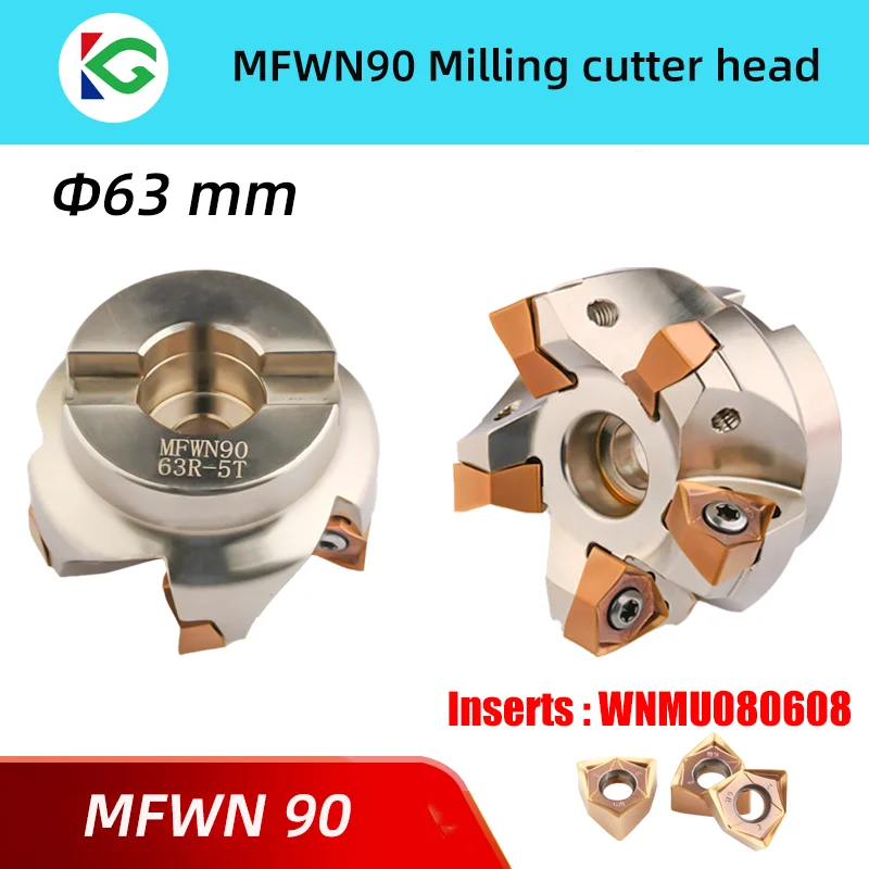 63mm Face Milling Cutter Disk MFWN 90 Degree MFWN90 Milling Cutter Head ...