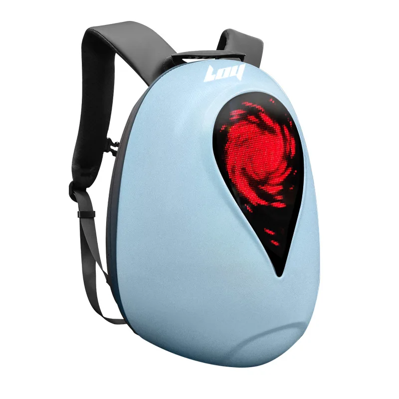 LED Hard Shell Backpack – DIY Animation Light-Up Bag for Girls, Helmet ...