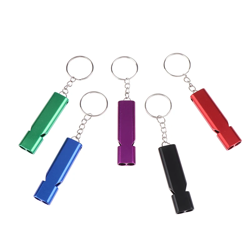 Dual-tube-Survival-Whistle-Portable-Keychains-Waterproof-Aluminum-Alloy ...