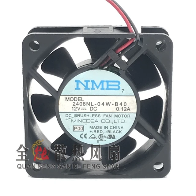 Original 2408NL-04W-B40 6020 6cm 12V 2 Wire Double Ball Bearing ...