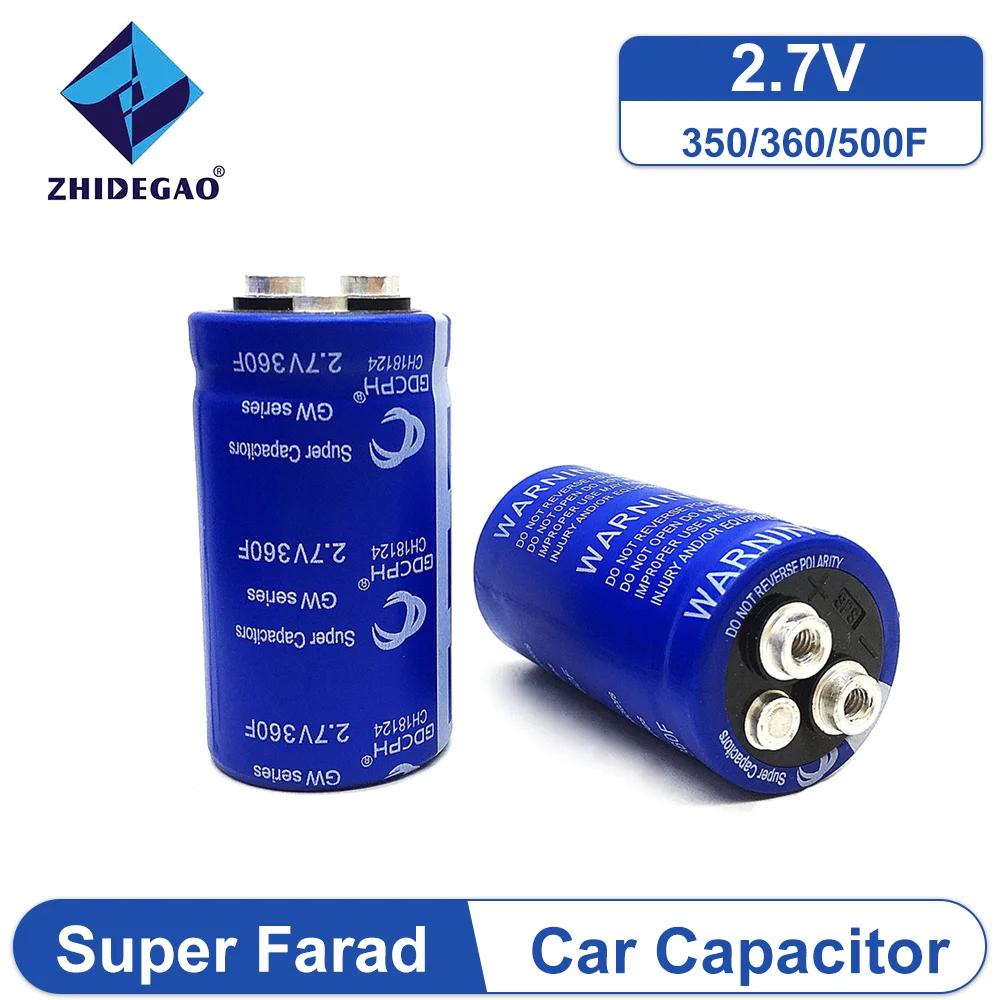 2.7V Supercapacitor 350/360/500F Fara Capacitor Screw Hole Available ...