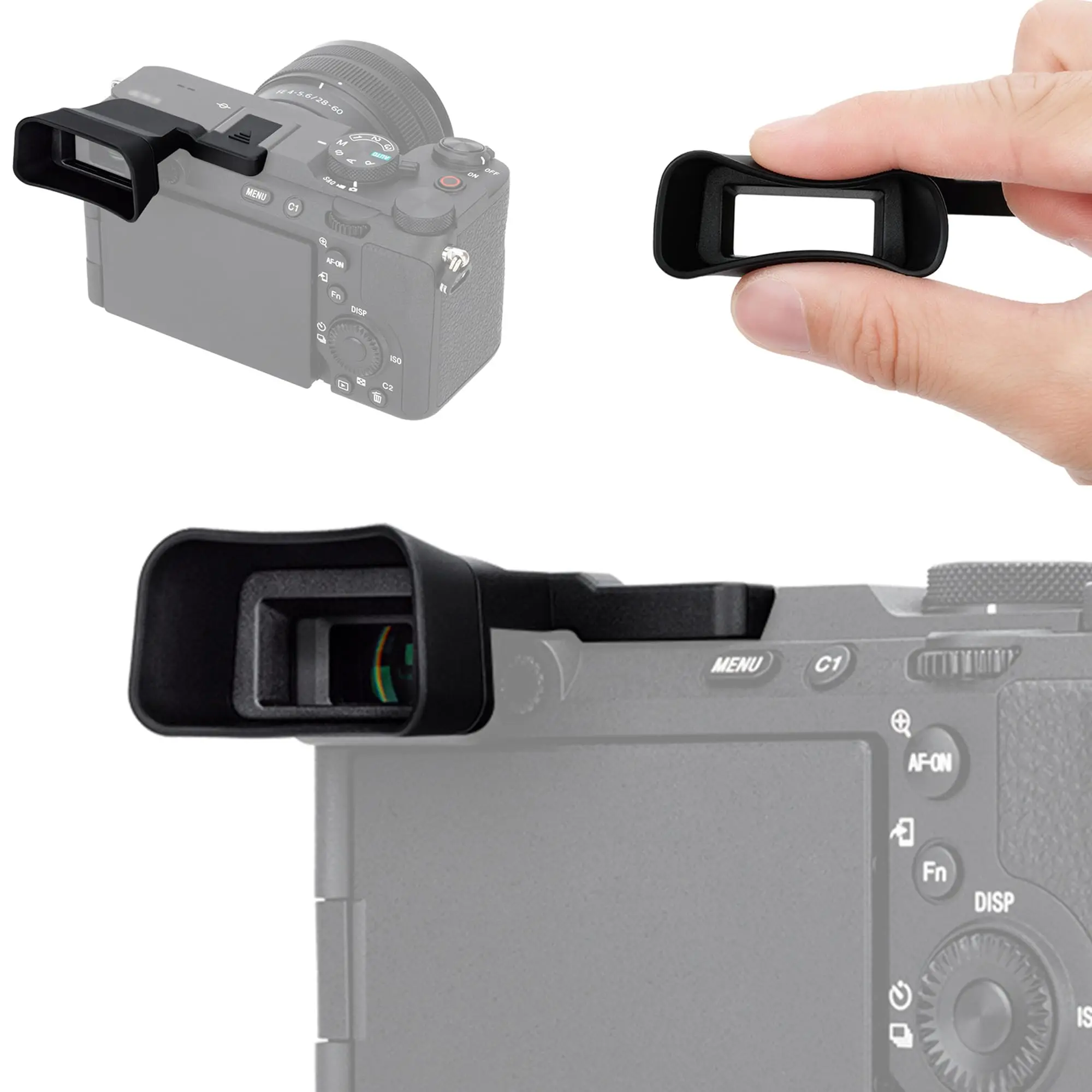 Soft-Silicon-Long-Camera-Eyecup-Viewfinder-Eyeshade-for-Sony-A7CII-A7CR ...