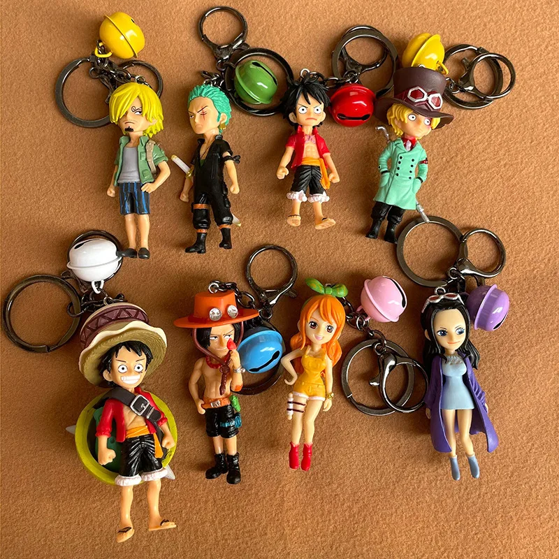 One-Piece-Anime-Figure-Keychain-Luffy-Nami-Zoro-Nico-Robin-Resin-Doll ...