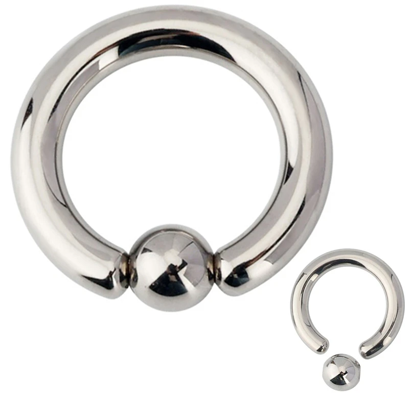 ASTM F136 Titanium Captive Bead Rings PIERC Nose Ring large size ...