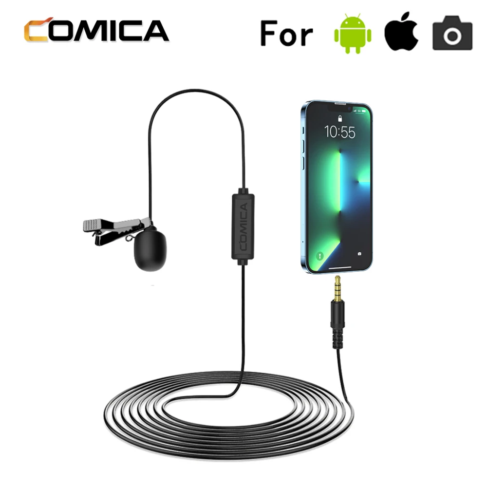Comica-2-5m-Wired-Condenser-Microphone-Mini-Omnidirectional-Lapel ...