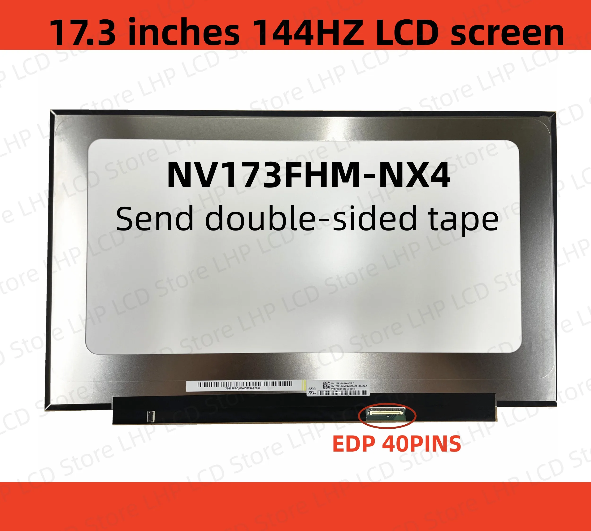 17.3 인치 노트북 LCD 화면 디스플레이 NV173FHM NX4 V8.0 V8.1 NV173FHM NX4 FHD 1920 × 1080 EDP 40 핀 ...