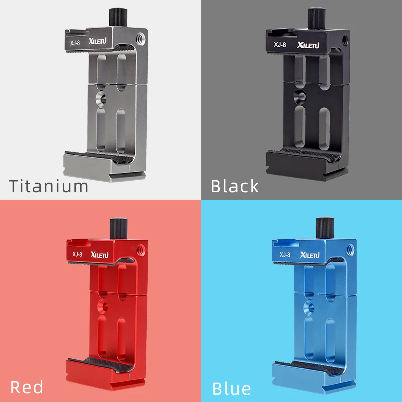 Tripod Head Stand Phone Holder Clip Phone Flashlight Microphone with ...