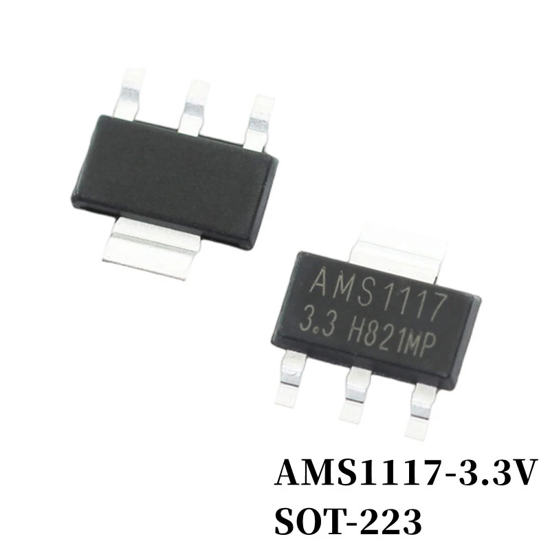 10/30/50pcs Ams1117-1v2 1v5 1v8 2v5 3v3 5v Ams1117-adj Sot-223 Ldo 3-terminal Regulator Ic Smd ...