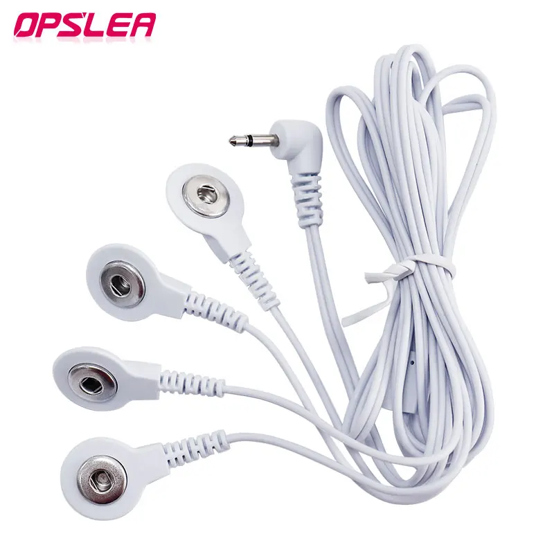 2-Way-4-Way-Tens-Machine-Massager-Wires-Button-Cable-Electrode-Pads ...