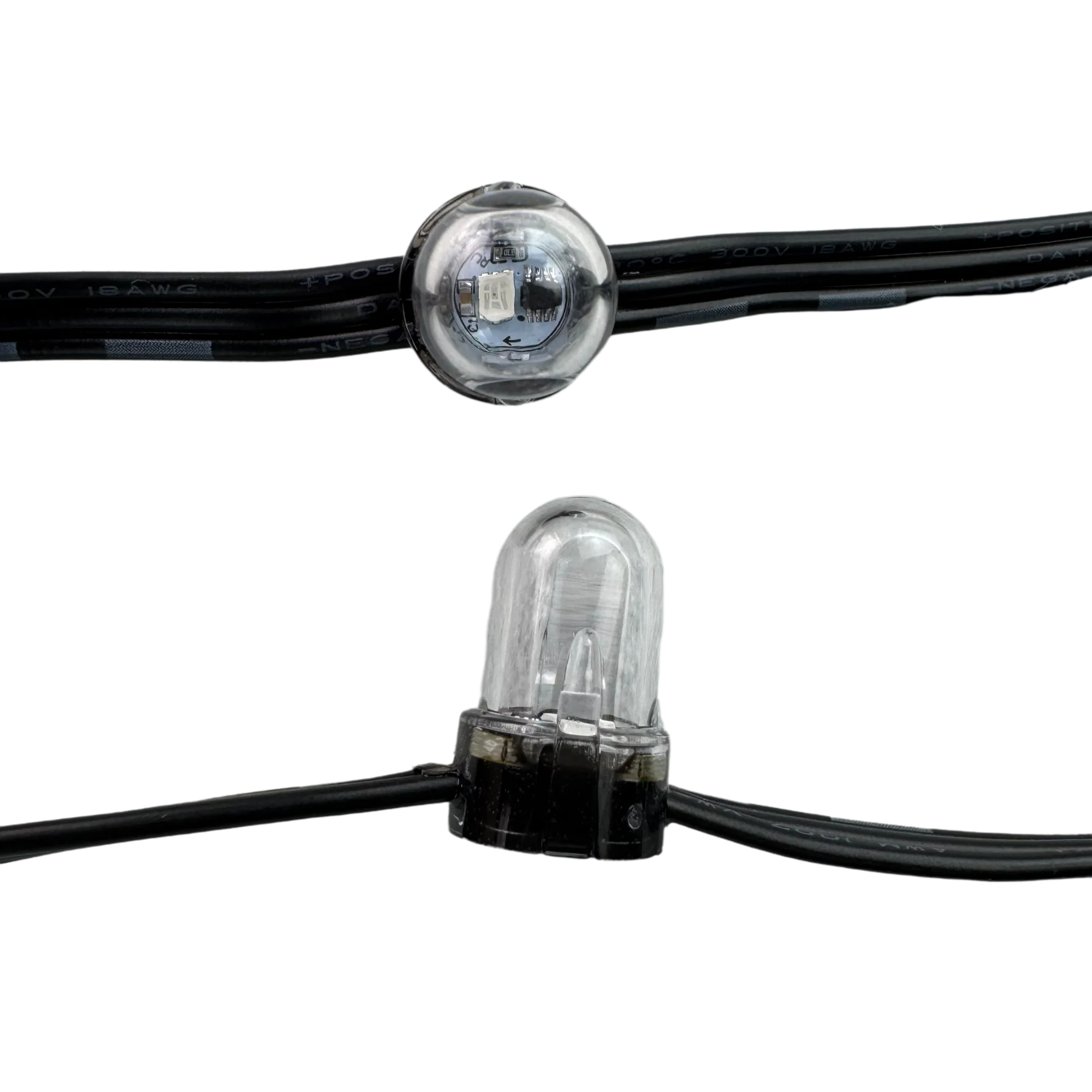 50ct/100ct WS2811 IC RGB Bullet Gumdrop Pixel String Light DC12V 18AWG ...