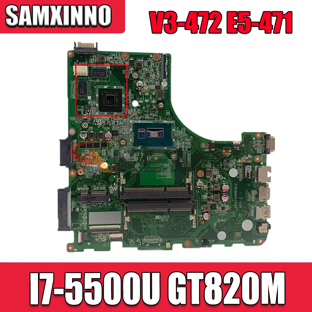 NBV9U11007 NB.V9U11.007 DA0ZQ0MB6E0 ACER Aspire E5 471G V3 472P 노트북 마더 보드 I7 5500U CPU GeForce ...