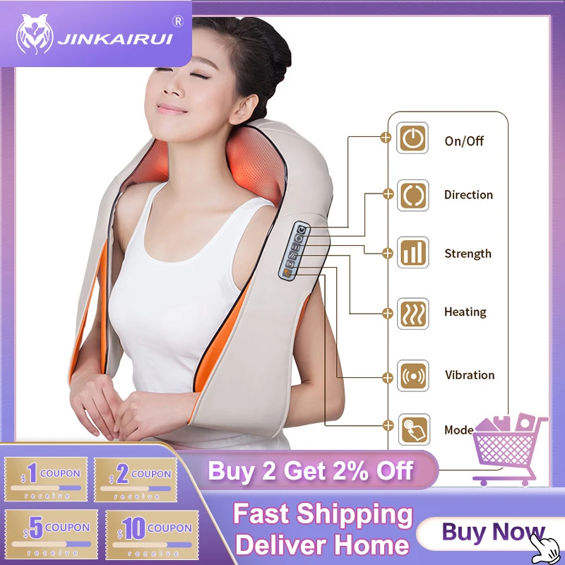 Multifunction U Shape Electrical Shiatsu Back Neck Shoulder Massager ...