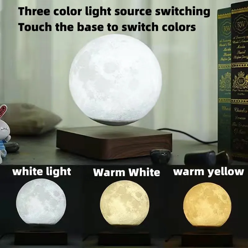 New-3D-Printing-LED-Night-Light-Creative-Touch-Magnetic-Levitation-Moon ...