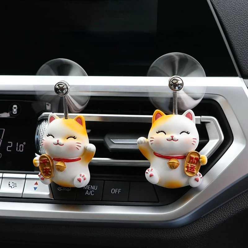 Car Air Freshener Lovely Cat Fragrance Diffuser Cute Animal Interior ...