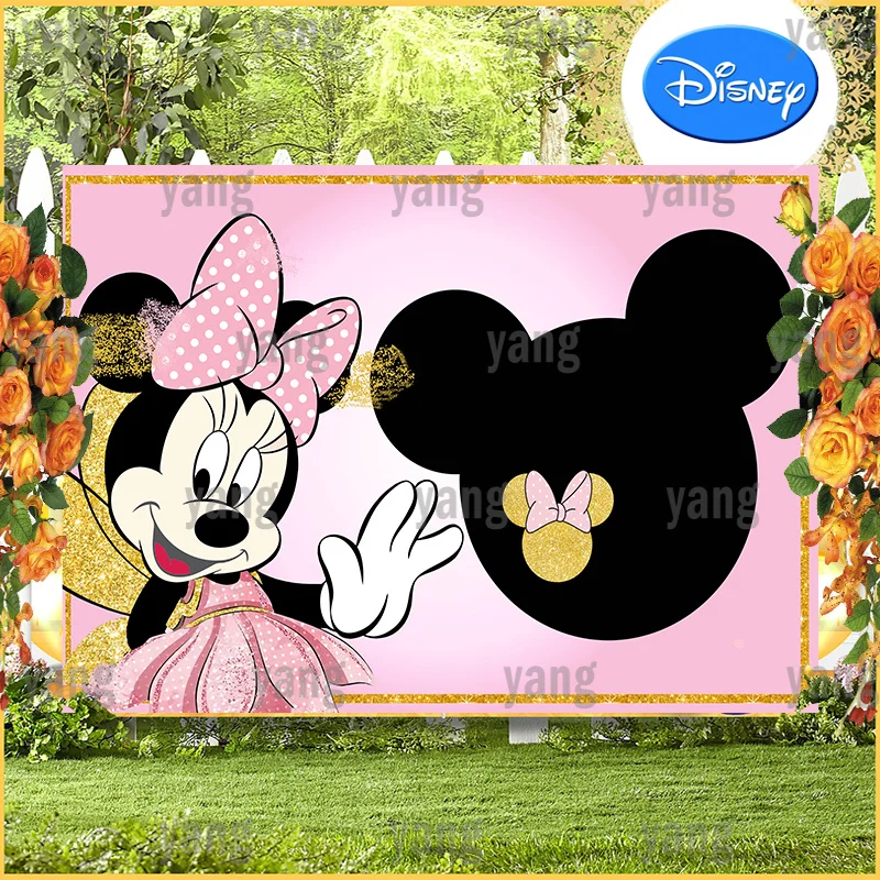 Toile-de-fond-de-dessin-anim-Disney-Minnie-Mouse-pour-filles-paillettes ...