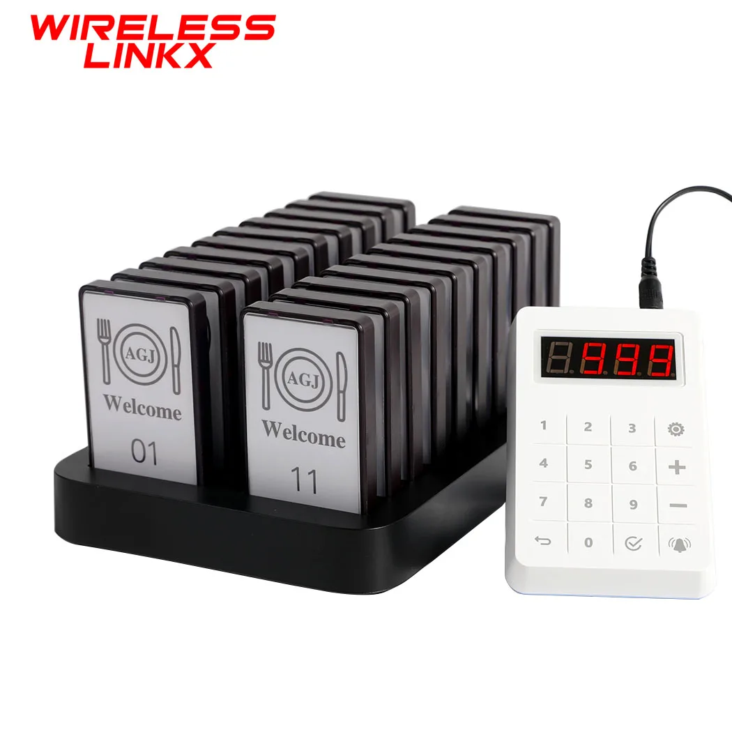 Wirelesslinkx-Restaurant-Pager-System-20-Buzzers-1-Keypad-Wireless ...