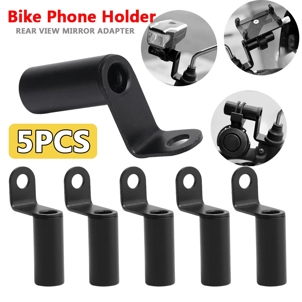 5PCS Motorcycle Bike Phone Holder Rearview Mirror Mount Extender ...