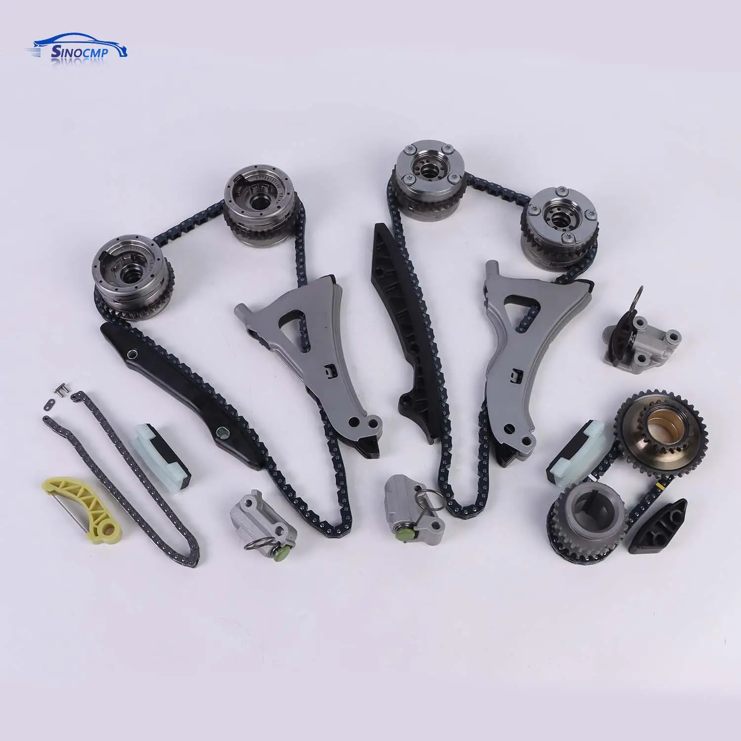 Timing Chain Kit W/Guide Tensioner Adjuster For M278 Mercedes-Benz ...