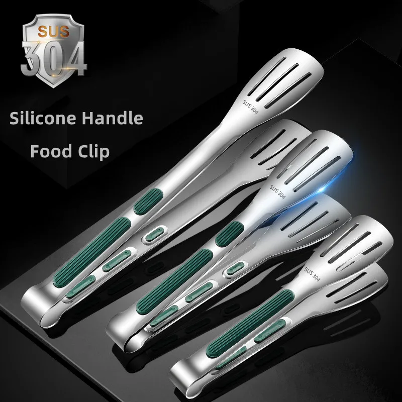 Stainless Steel Bbq Tongs Meat Food Clip Barbecue | 304 Stainless Steel ...