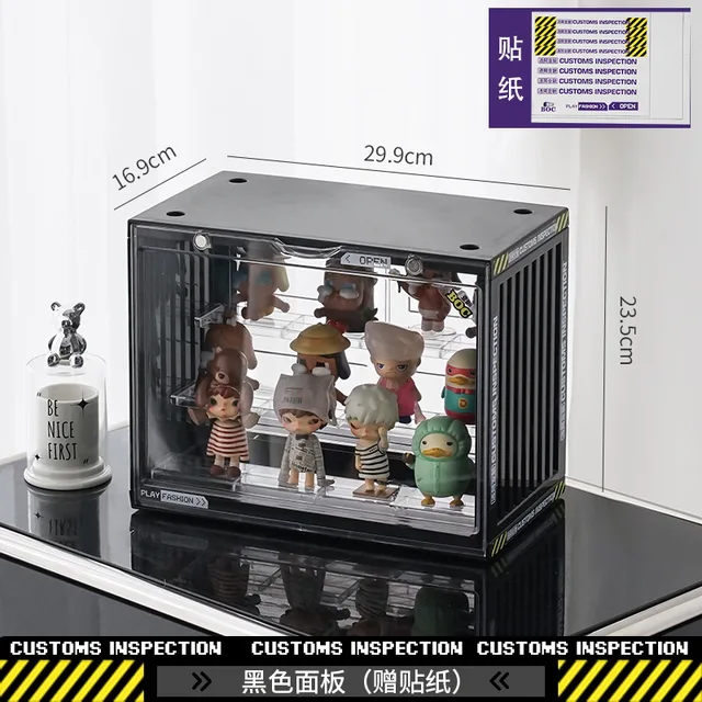 Container Showcase Dustproof Storage Box Bubble Mart Handheld Display ...