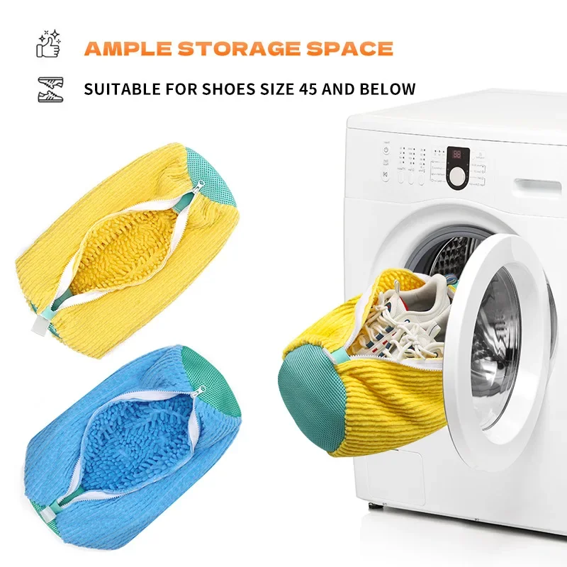 1-Pc-41-17cm-Shoe-Washing-Bag-Polyester-Laundry-Bag-Zippers-Closure ...