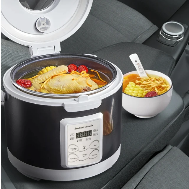 12V 24V 220V Mini Rice Cooker Car Truck Soup Porridge Food Steamer ...