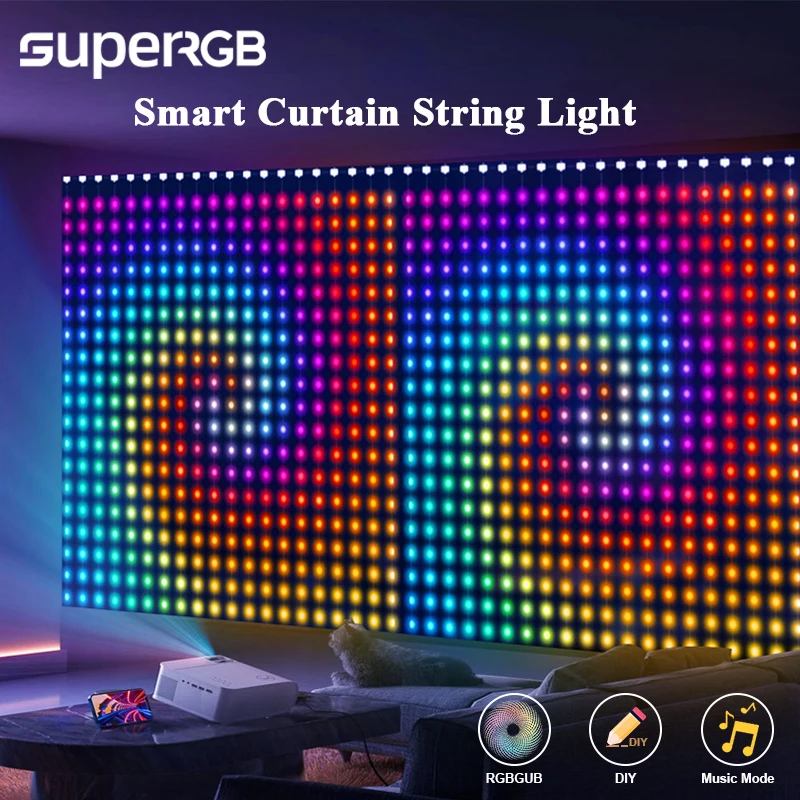 2Pcs-Smart-Curtain-Light-App-DIY-Picture-Text-Led-Display-Smart-LED-RGB ...