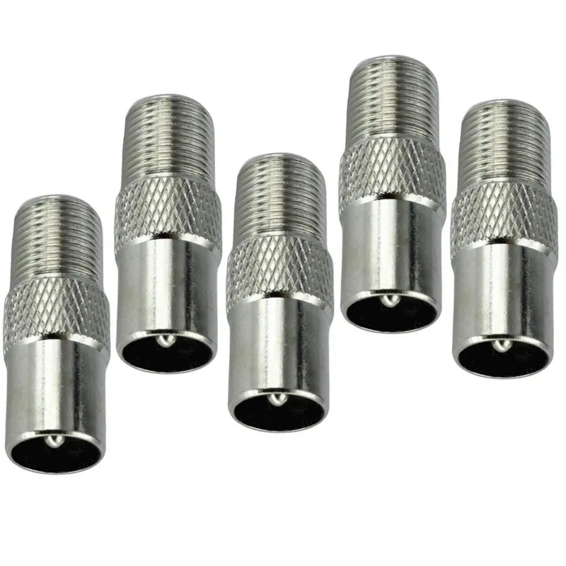 5PCS-STB-Quick-Plug-RF-Coax-F-Female-To-TV-Male-IEC-Antenna-Coaxial ...