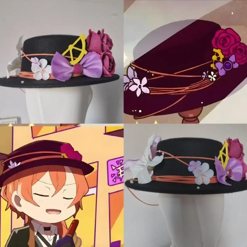 Nakahara Chuuya Cosplay Anime sombrero cuello cadena collar prop Anime ...