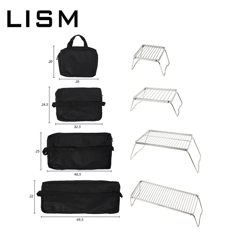 Portable-Folding-Campfire-Grill-Rack-Stainless-Steel-Outdoor-BBQ ...