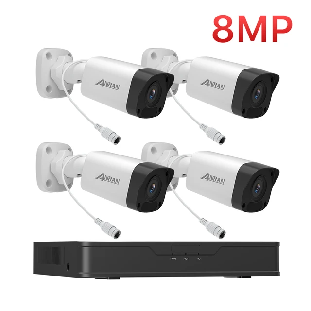 Anran 8Mp 4K 8Ch Poe Megfigyelő Kamerarendszer Nvr Felvevő H.265 ...