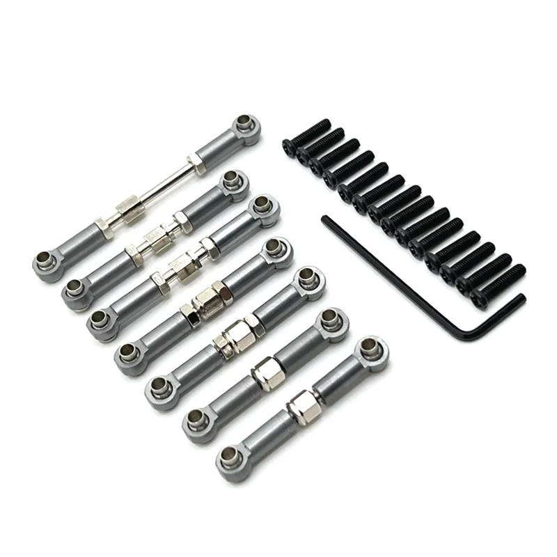 Metal-Upgrade-Adjustable-Rod-Steering-Rod-For-WLtoys-1-10-104072-RC-Car ...