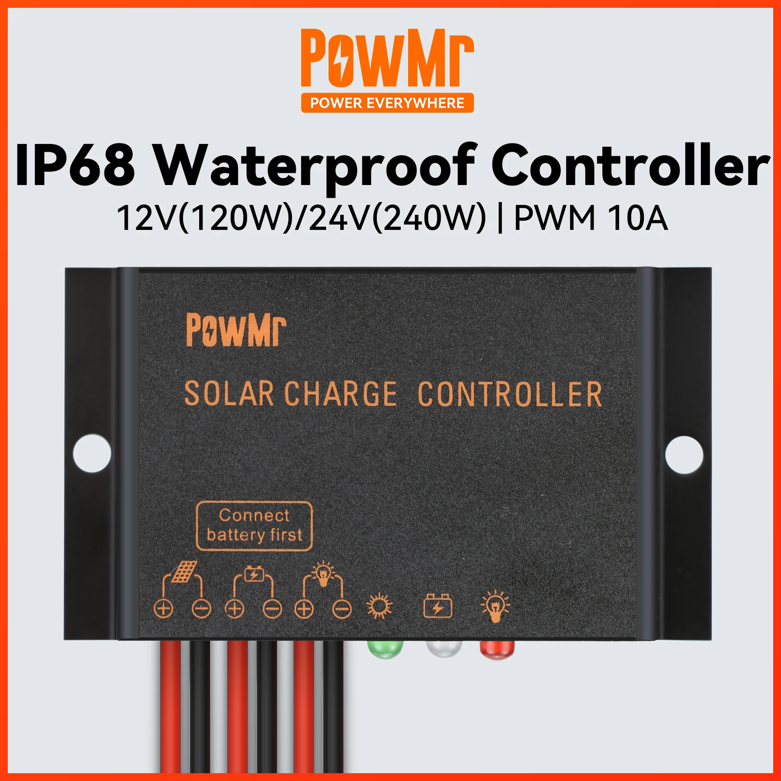 PowMr-IP68-Waterproof-PWM-Solar-Charge-Controller-10A-12V-24V-Battery ...