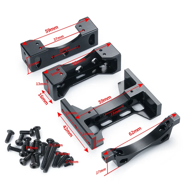 TRINOOD Tamiya Cross Beam Kit Metal Tail Beam Bumper Axle Modified for ...