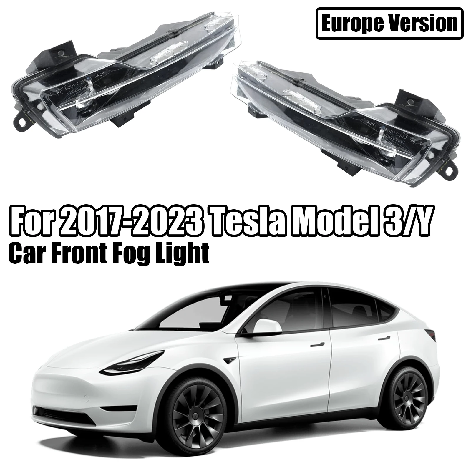 2017-2023-For-Tesla-Model-3-Y-Car-Front-Fog-Light-LED-DRL-Driving-Lamp ...