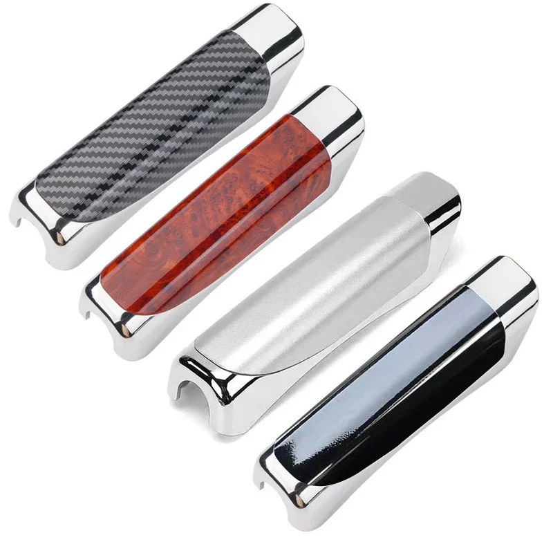 Universal-Car-Handbrake-Grip-Protect-Cover-Styling-Wooden-Carbon-Fiber ...