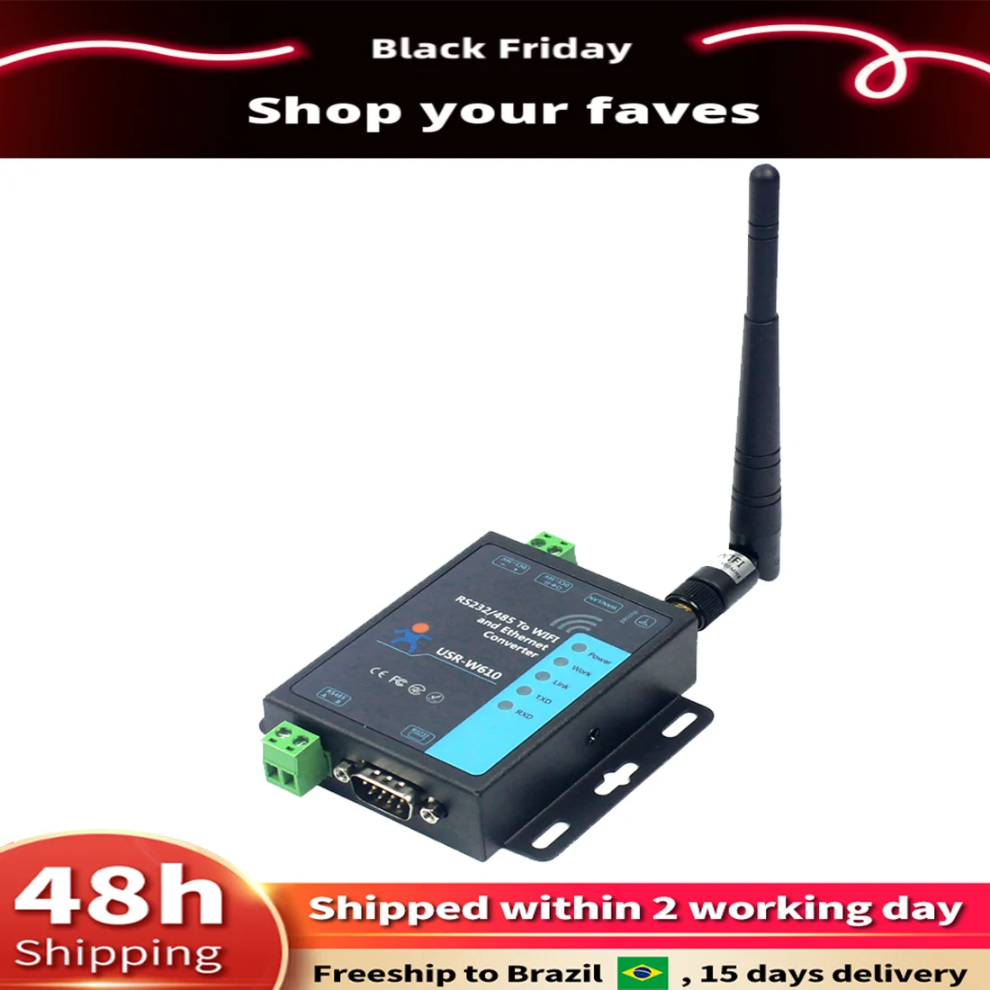 Serial-to-WiFi-Converter-USR-W610-1-Port-RS485-RS232-to-Wifi-Ethernet ...