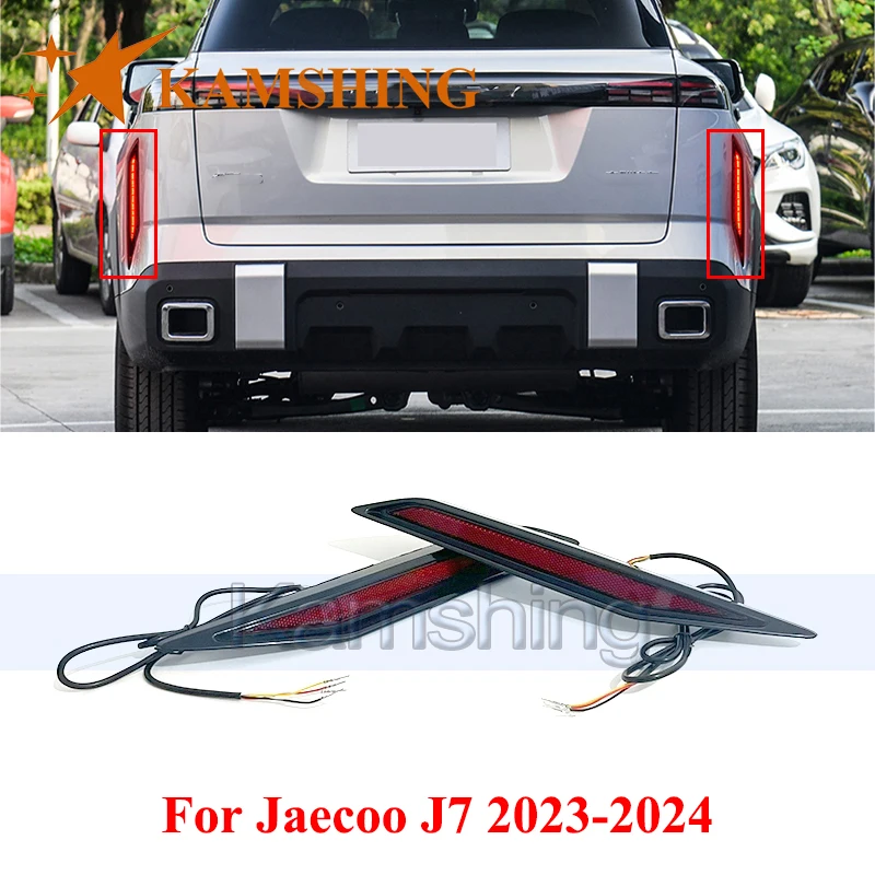 CAPQX 1pair LED Rear Bumper Light For Jaecoo J7 2023-2024 LED Streaming ...